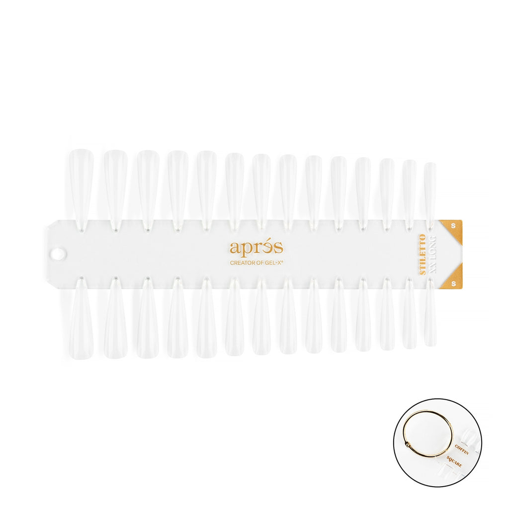 Apres Gel-X Tip Swatch: Natural/Sculpted Stiletto Xx Long - Nail ...