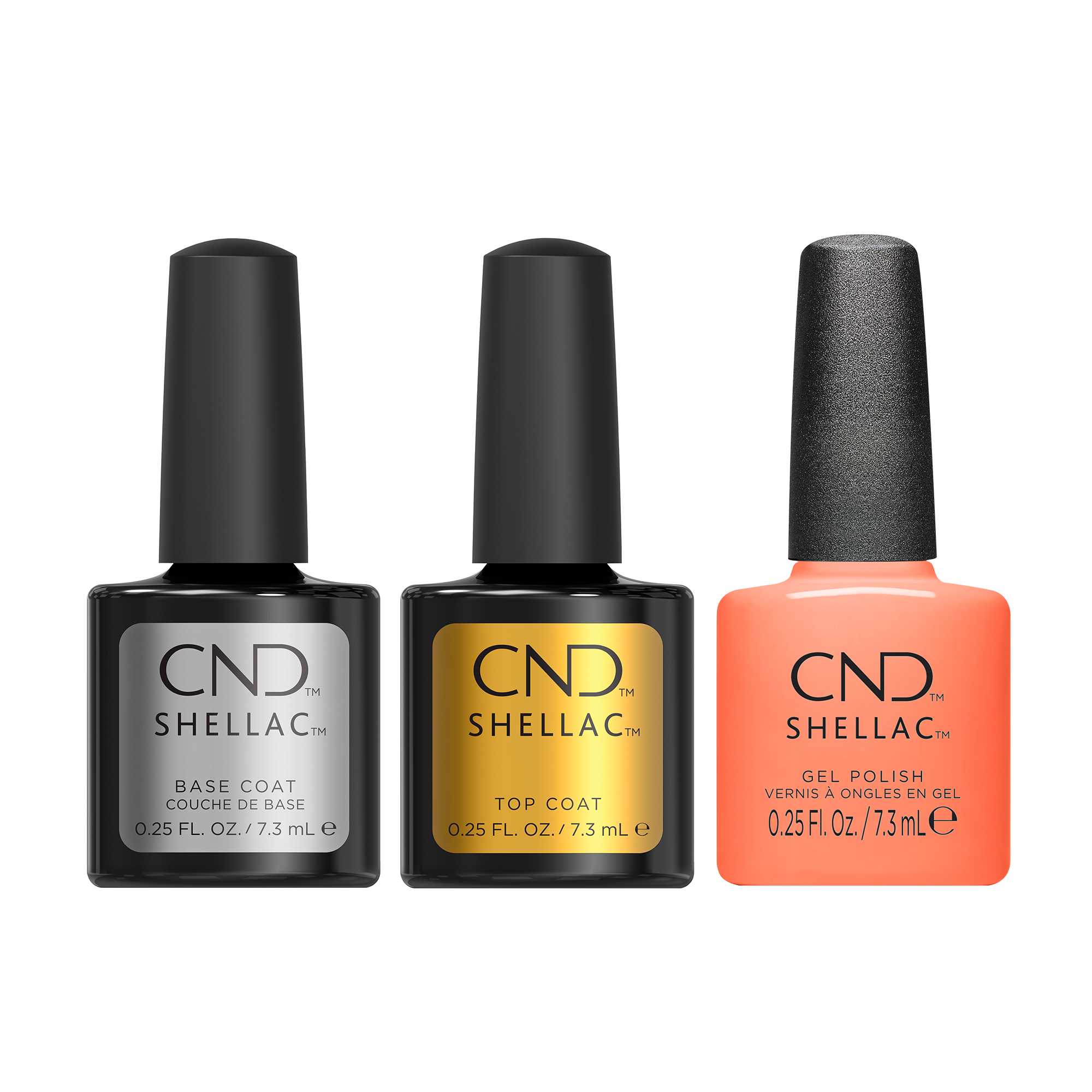 CND - Shellac Combo - Base, Top & Silky Sienna – Sleek Nail