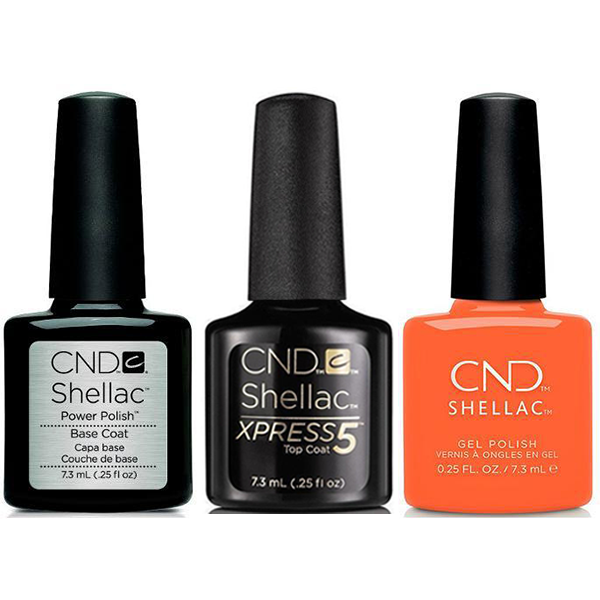 CND - Shellac Xpress5 Combo - Base, Top & B-Day Candle (0.25 oz ...