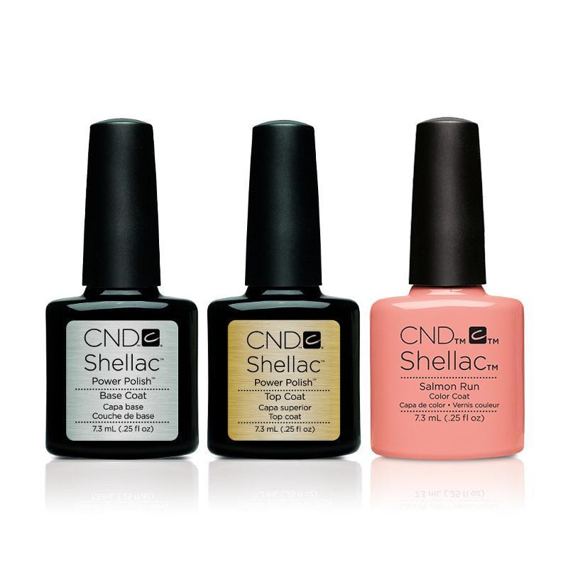 CND - Shellac Combo - Base, Top & Salmon Run – Sleek Nail